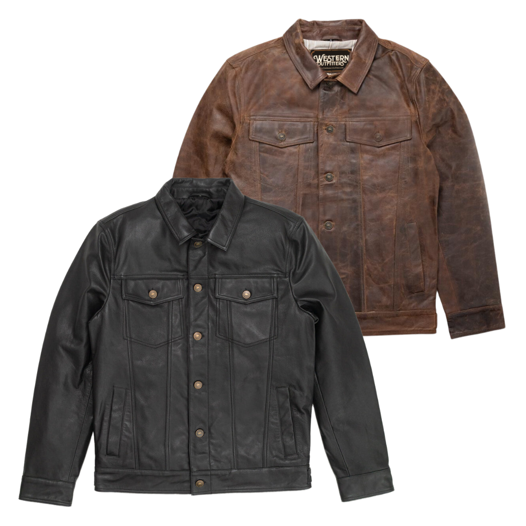 Genuine Leather Trucker Jackets | Vintage Wholesale Supply